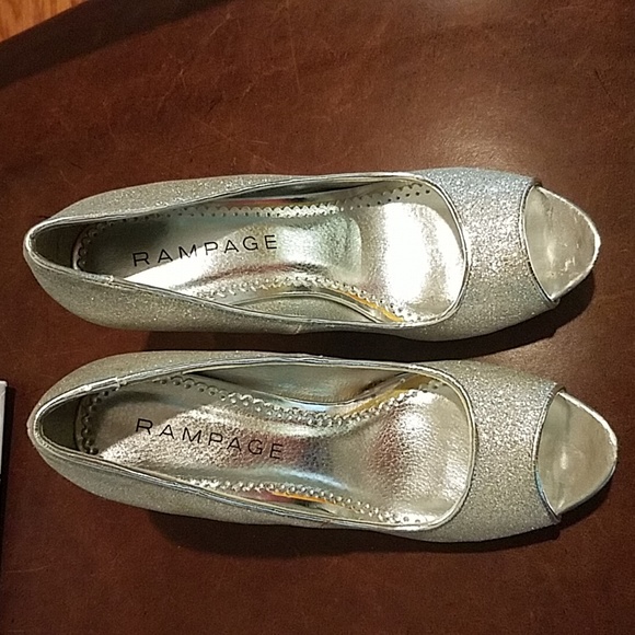 Rampage | Shoes | Rampage Silver Sparkle Heels | Poshmark